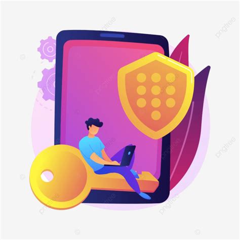 Secure Web Traffic Abstract Concept Vector Illustration Modern Encrypted Graphics Png And