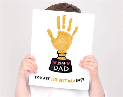 Best Dad Keepsake Handprint Memory Craft Printable Handprint Art For