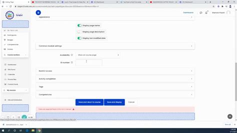 How To Add A Page Resource In Moodle Daigler20 Youtube