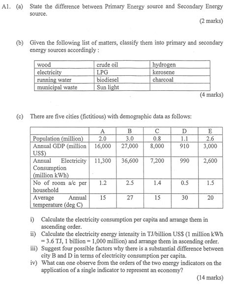 Solved A State The Difference Between Primary Energy