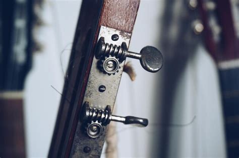 Premium Photo Cropped Image Of Guitar Tuning Peg
