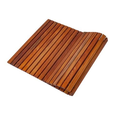 Minor Damage Nordic Style Teak Shower And Bath String Mat Indoor