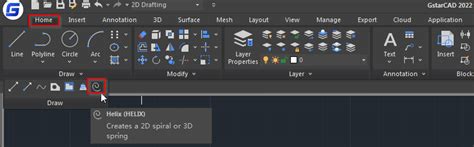 Beginner Tutorial How To Draw A Helix With Helix Command Gstarcad