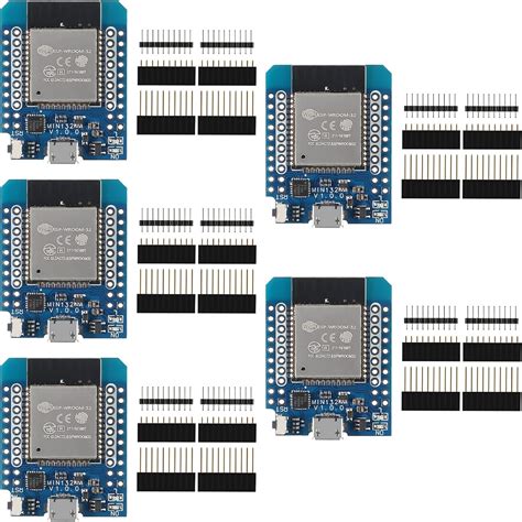 Dweii 5 件 Esp32 Mini Nodemcu 板 Esp32 D1 Mini Esp 32 Wifi 藍牙開發模組主機板底座適用於 Arduino