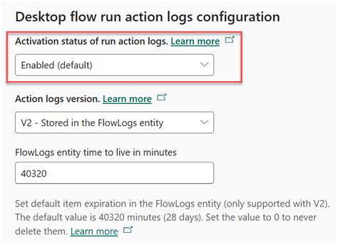 配置桌面流日志行为 Power Automate Microsoft Learn