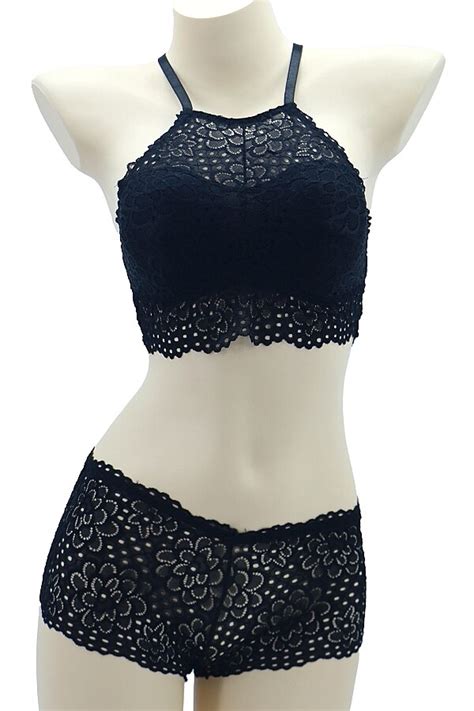 Set Piese Lenjerie Intima Top Si Chiloti Smt Negru One Size Emag Ro