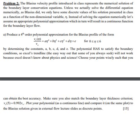 Problem 2 The Blasius Velocity Profile Introduced In