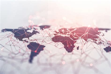 Abstract Global Network Map With Digital Connections And Data Points