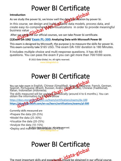 Power Bi Certificate 1 4 Pdf Databases Table Database