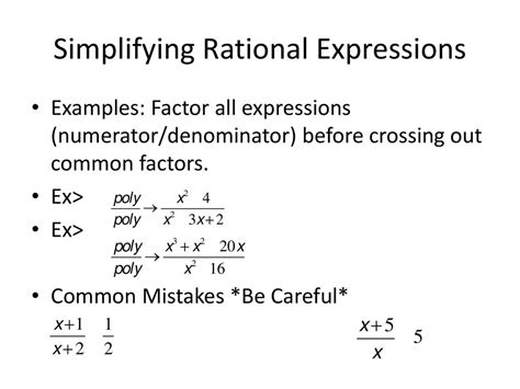 Unit 4 Rational Expressions Chapter 5 Sections Ppt Download