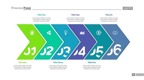 Six Workflow Slide Templates Set Vector Free Download