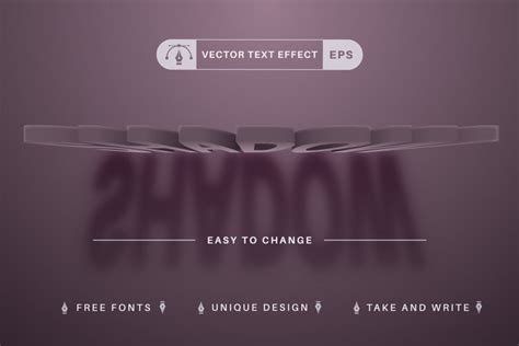 Shadow Editable Text Effect Font Style