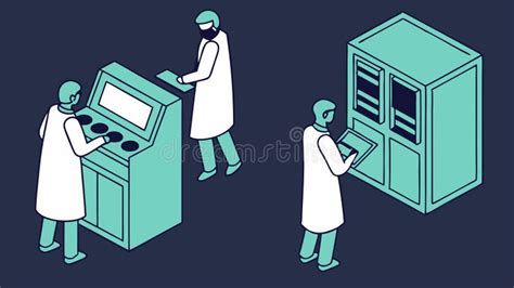 Scientists With Server Racks Data Center Technology Vector Design Generative Ai Stock Vector