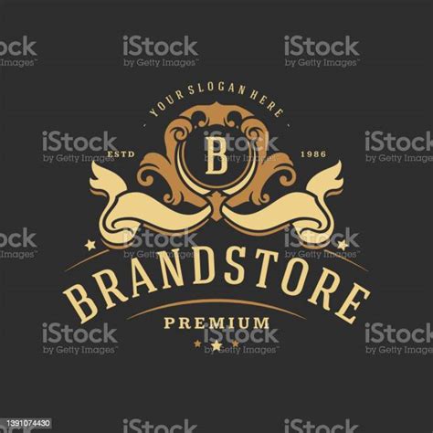 로고타입 또는 배지 디자인을 위한 럭셔리 로고 템플릿 벡터 오브젝트 갈색에 대한 스톡 벡터 아트 및 기타 이미지 갈색 고급