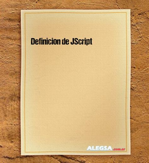 Definición De Jscript