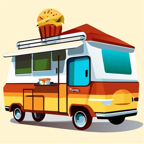 Premium Vector Street Food Trucks Isolated On White Background Vector