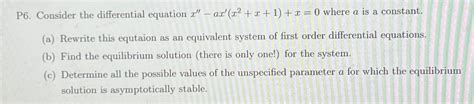 P6 ﻿consider The Differential Equation