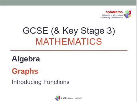 Apt4maths Introducing Functions Powerpoint For Gcse Maths Lesson 1 Of 11 On Graphs Teaching