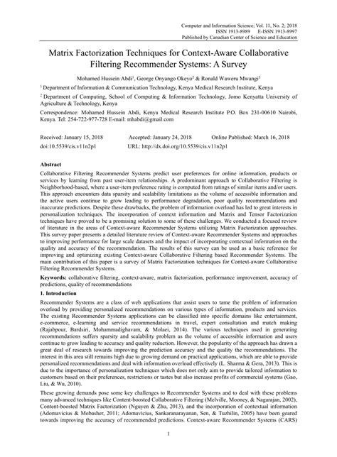 pdf matrix factorization techniques for context aware collaborative