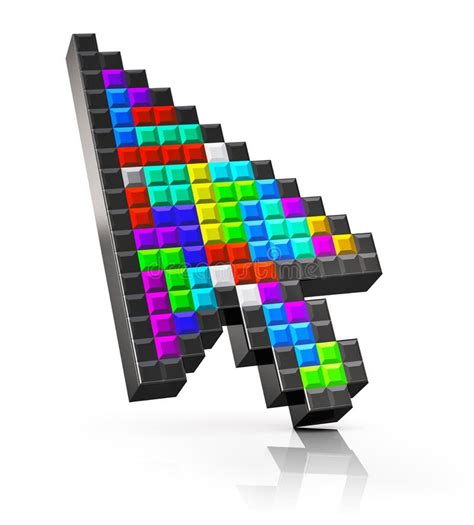 Color Pixel Hand Cursor Computer Mouse Stock Illustration Illustration Of Internet Design