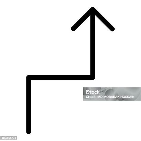 지그재그 화살표 벡터 아이콘 직계 스타일 아이콘 화살표 갈매기 모양 및 방향 아이콘 컬렉션에서 흰색 배경에 고립되어 있습니다 성공에 대한 스톡 벡터 아트 및 기타 이미지