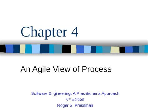 Ppt Chapter 4 An Agile View Of Process Software Engineering A