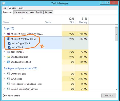 How To Distinguish Two Instances Of Ms Word 2013 With Same Pid