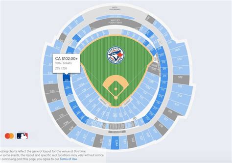 Toronto Blue Jays Rogers Centre Seating Chart