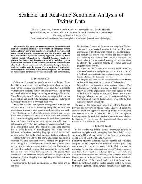 Pdf Scalable And Real Time Sentiment Analysis Of Twitter Data