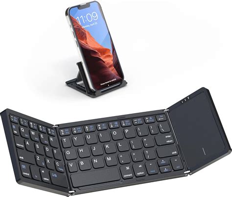 Artciety Foldable Bluetooth Keyboard Folding Portable Wireless Keyboard With Touchpad Travel