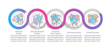Problem Solving Techniques Vector Infographic Template Stock Vector