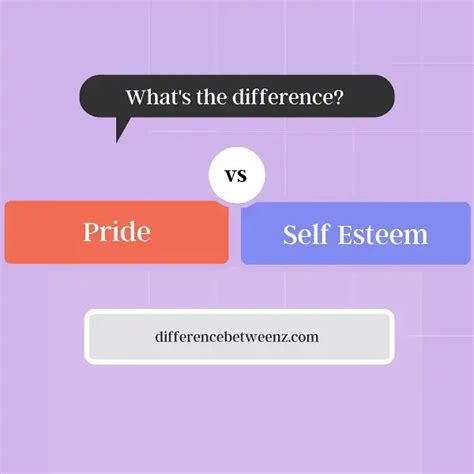 Difference Between Pride And Self Esteem Difference Betweenz