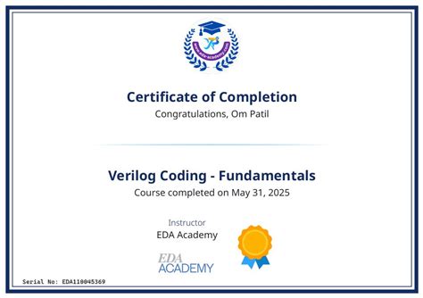 Verilog Digitaldesign Hdl Vlsi Fpga Learning Om Patil