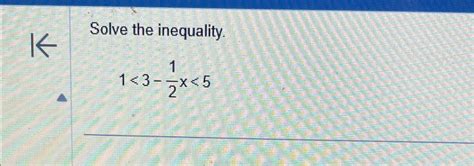 solved solve the inequality 1