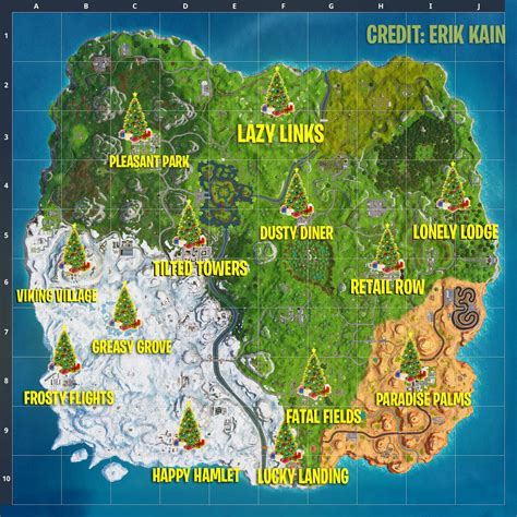 Where To Dance In Front Of 9 Holiday Trees In Fortnite Battle Royale