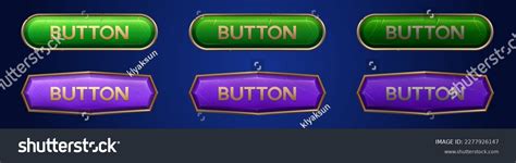Medieval Ui Game Button Gold Frame Stock Vector Royalty Free 2277926147 Shutterstock