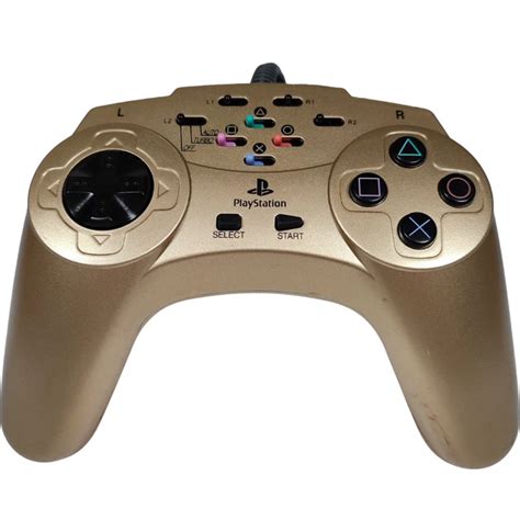 Ascii Sony Psx Playstation Ps1 Controller Turbo Fire Slow Motion Gold