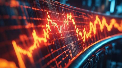 Photo Of Glowing Financial Chart With Rising And Falling Lines Stock Market Or Data