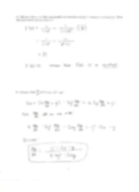 Positive Constant Calculus Solved Exam Exams Calculus Docsity