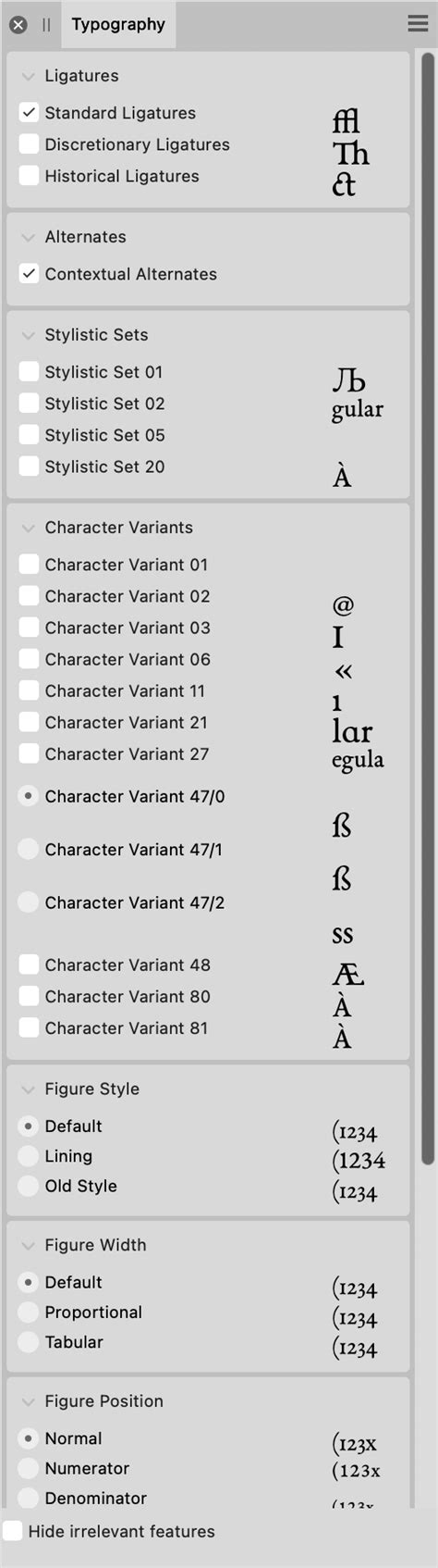 Typography Dialog Turned Into A Panel ARCHIVE 2 5 2 4 2 3 2 2