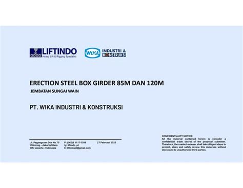 Conceptual Erection Steel Box Girder Sungai Wain Ppt