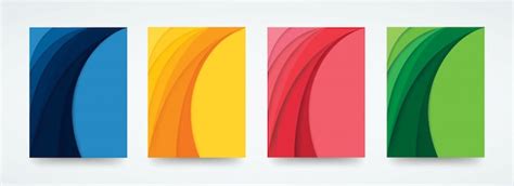 Premium Vector Colorful Curve Template Background