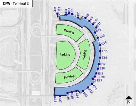 Dallas Fort Worth Airport Dfw Terminal E Map