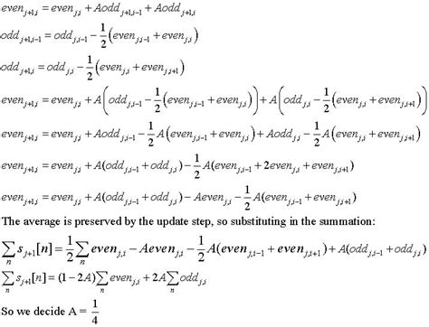 Basic Lifting Scheme Wavelets