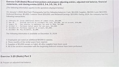 Solved Exercise 3 20 Static Record Transactions And