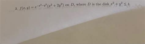 Solved Find The Absolute Maximum And Minimum Values Of The