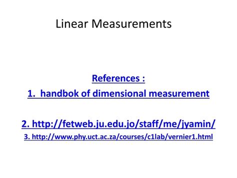 PPT Linear Measurements PowerPoint Presentation Free Download ID 9336659