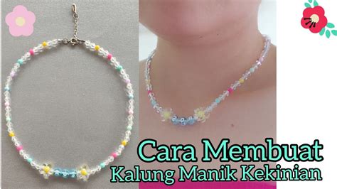 Cara Membuat Kalung Manik Kekinian Cara Membuat Kalung Nama Diy Kalung Kalung Manik