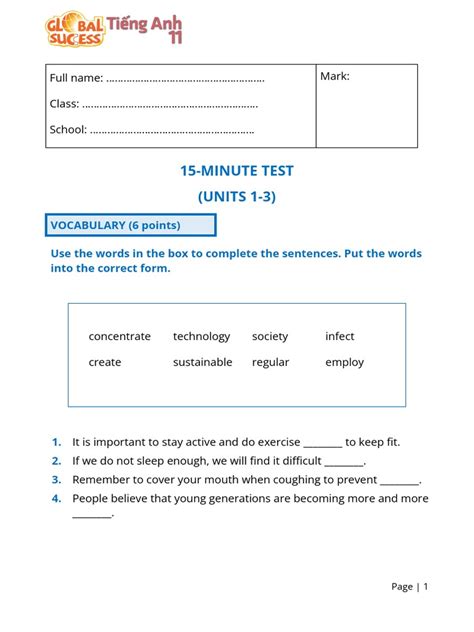 15 Minute Test 1 Units 1 3 Pdf Economies