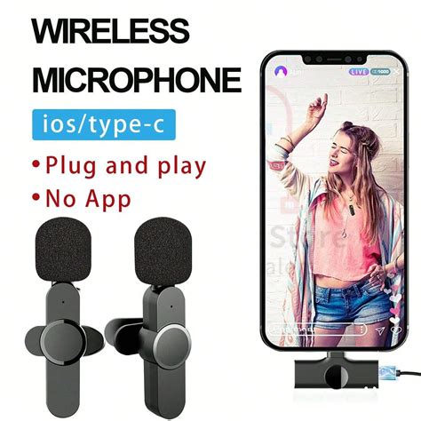 Factory Direct Selling Mini Wireless Stereo Lavaliere Plug And Play Microphone Perfect For Live